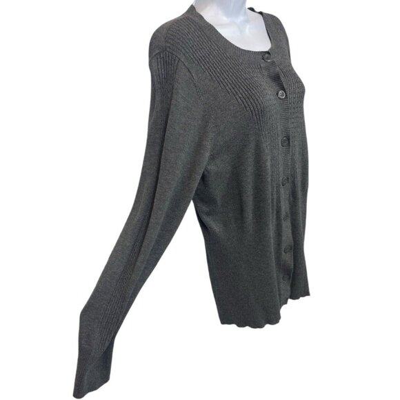 Lane Bryant | Sweaters | Lane Bryant Womens Gray Knitted Long Slv ...